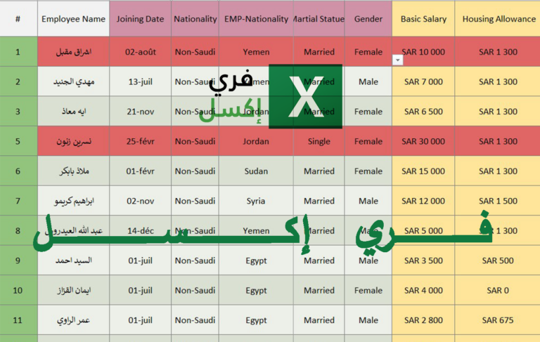 حساب تكلفة الموظف بالاكسل وأهميته لتحسين الأداء المالي ※